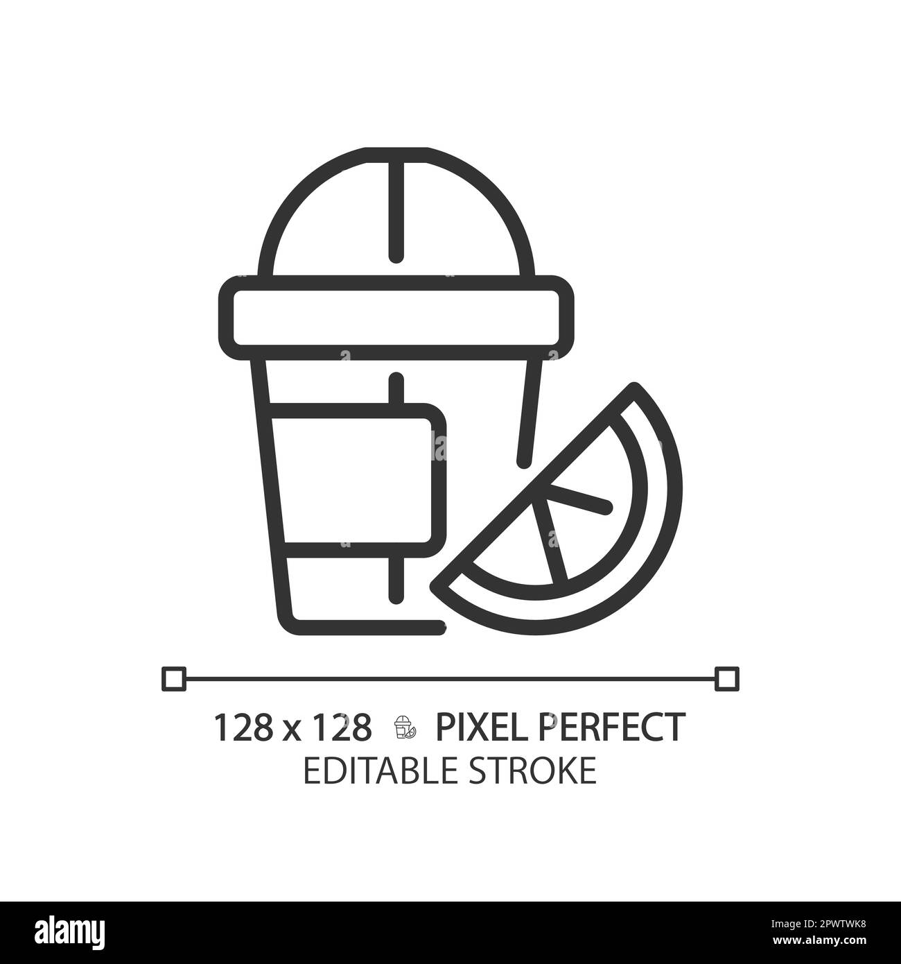 Juice pixel perfect linear icon Stock Vector Image & Art - Alamy