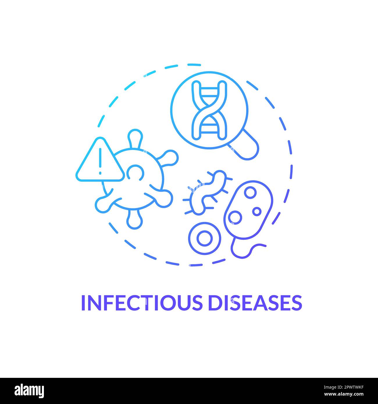 Infectious diseases blue gradient concept icon Stock Vector Image & Art ...