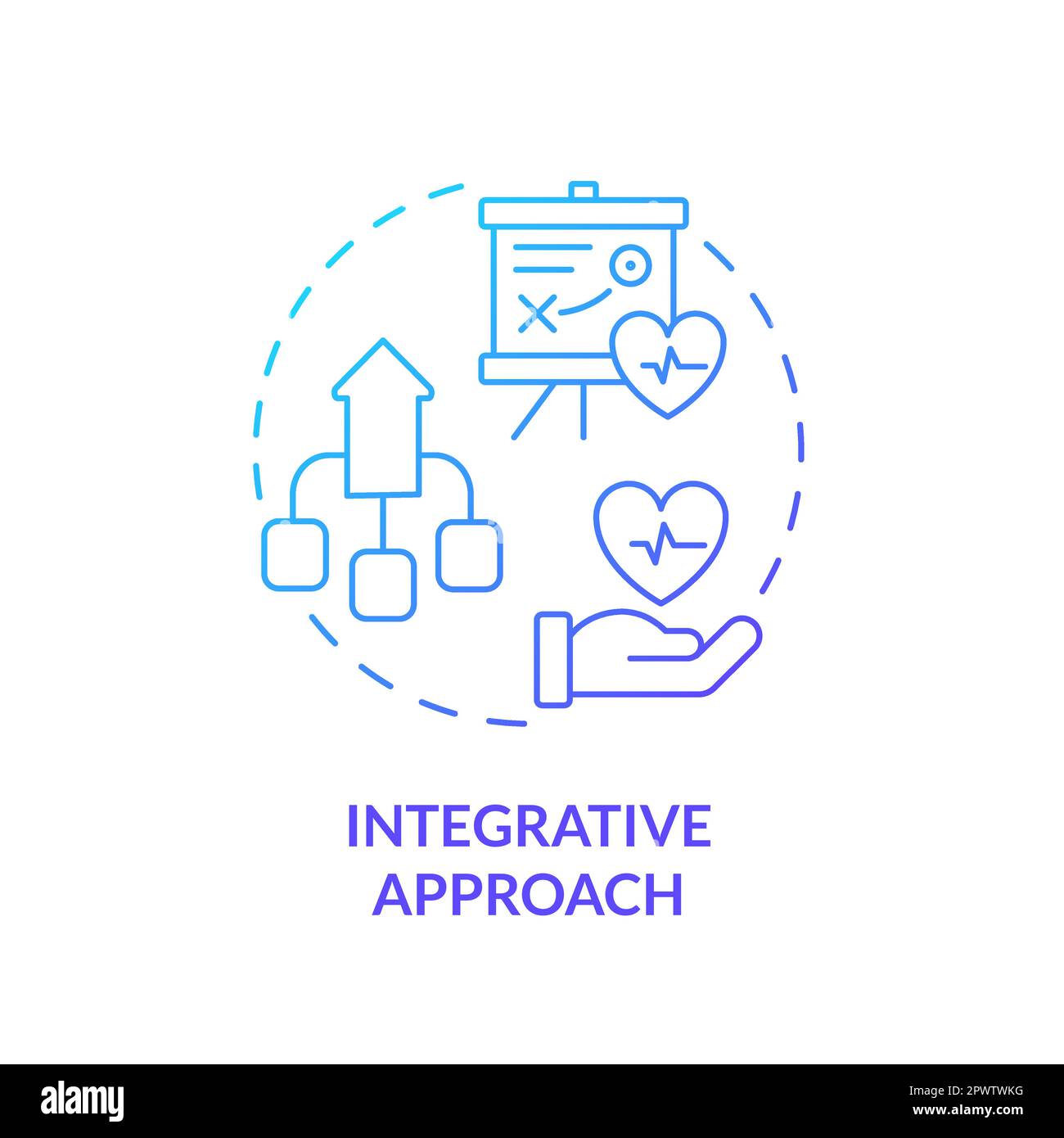 Integrative approach blue gradient concept icon Stock Vector Image ...