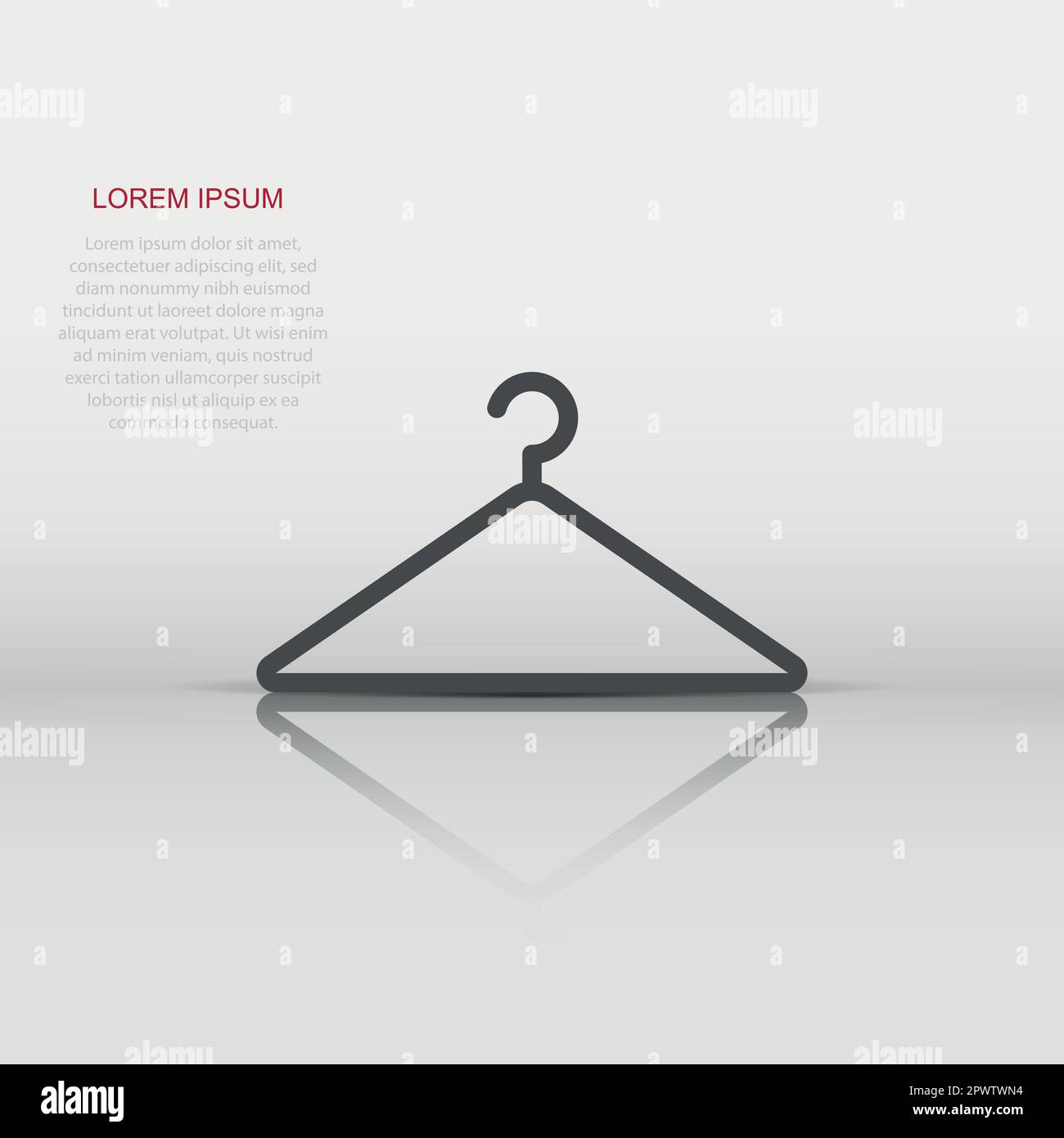 Vector hanger icon in flat style. Wardrobe hander sign illustration ...