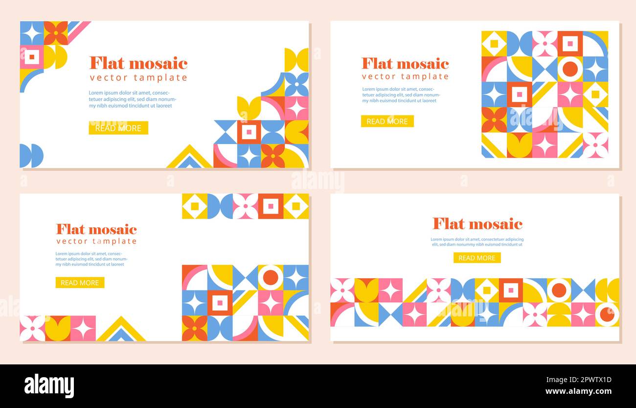 Mosaic banners set Stock Vector Image & Art - Alamy