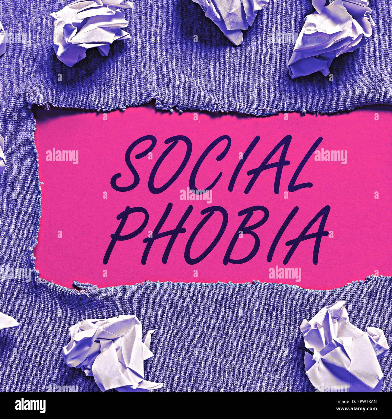 Sign displaying Social Phobia, Business approach overwhelming fear of ...