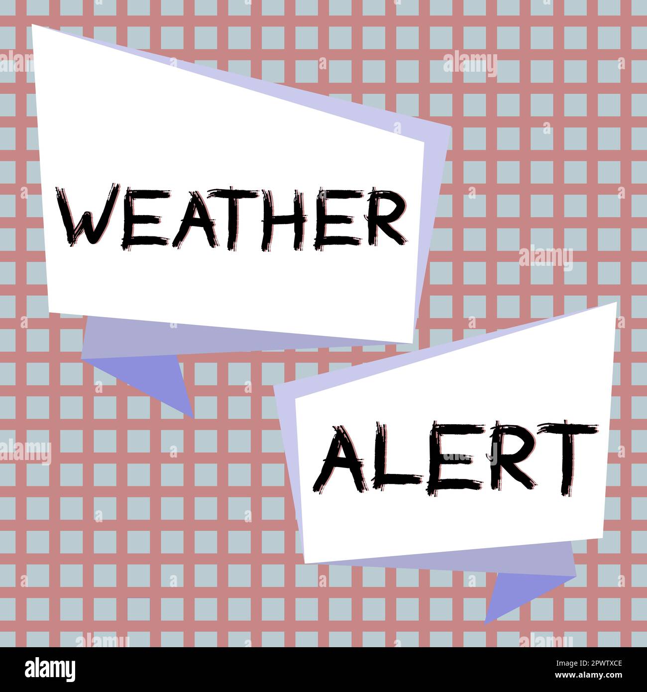 Sign displaying Weather Alert, Concept meaning urgent warning on the ...