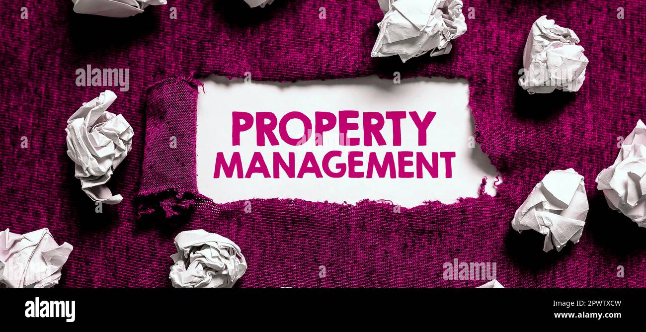 Conceptual caption Property Management, Word Written on Overseeing of ...