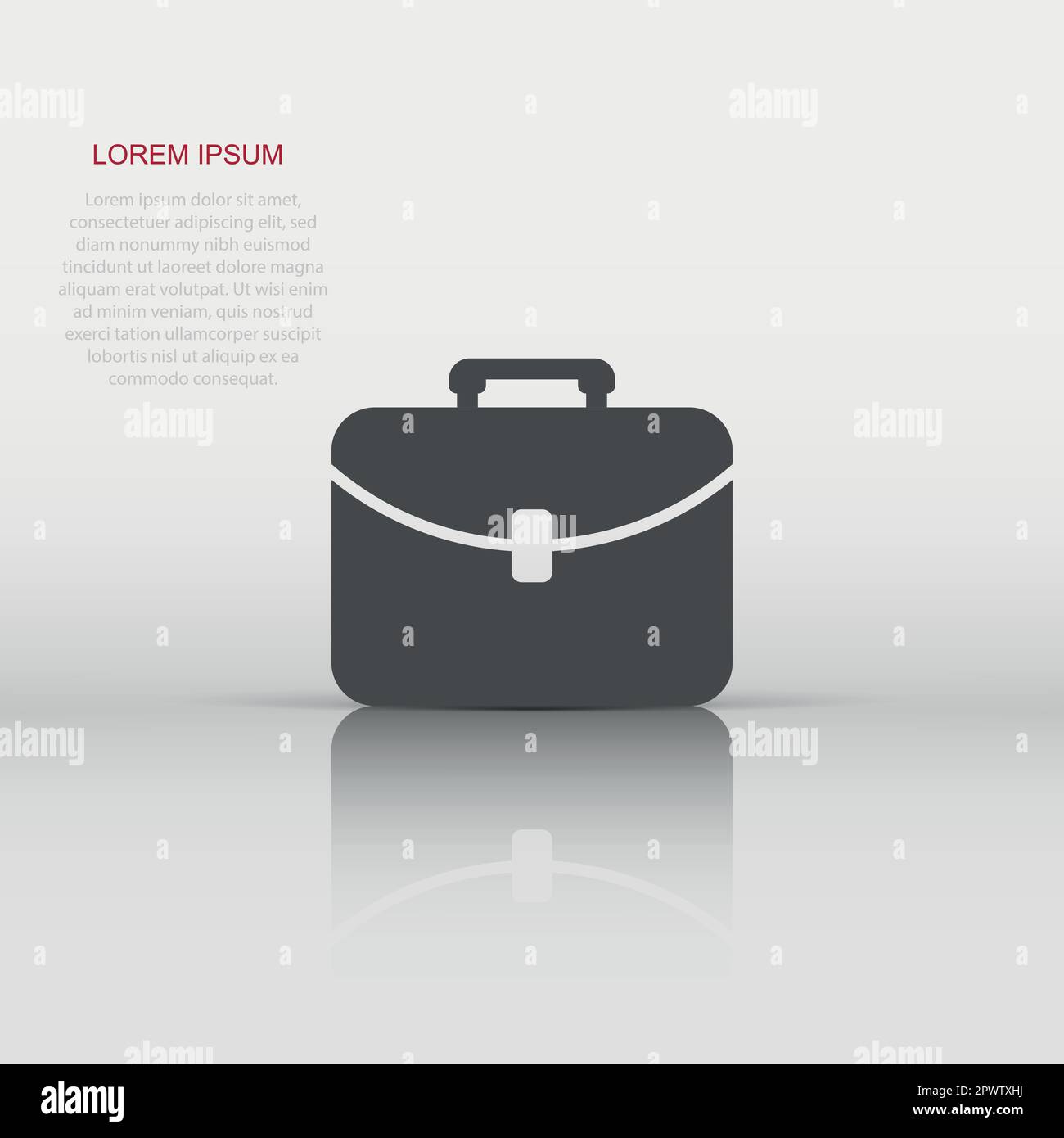 Vector suitcase icon in flat style. Luggage sign illustration pictogram ...