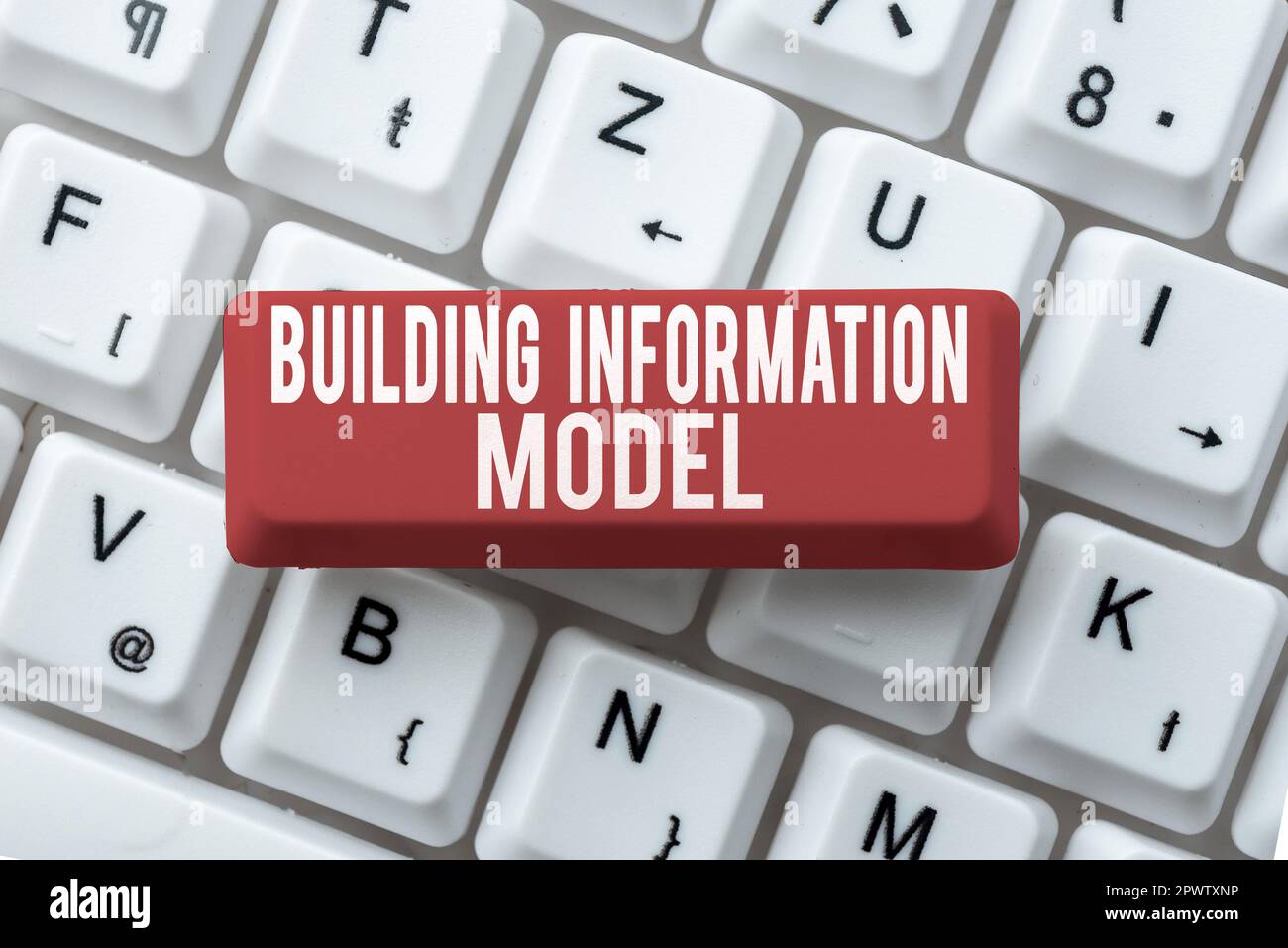 Sign displaying Building Information Model, Conceptual photo process of adding structure to real ...