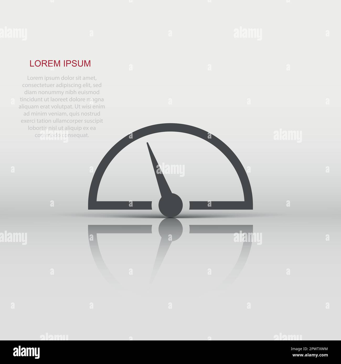 Vector dashboard icon in flat style. Level meter sign illustration ...