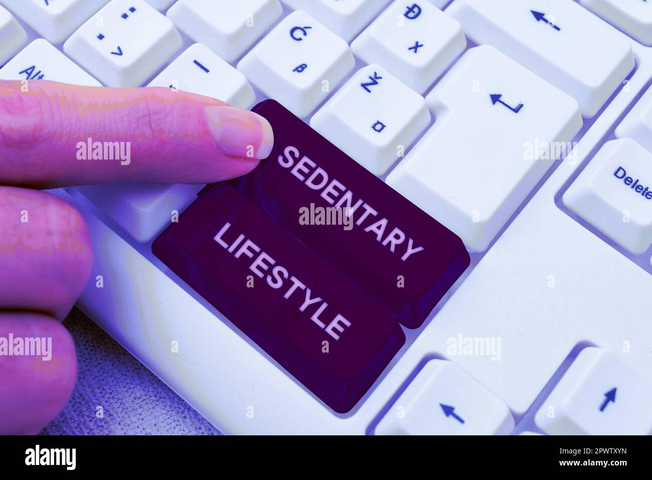 Text sign showing Sedentary Lifestyle, Word for ways and means of life ...