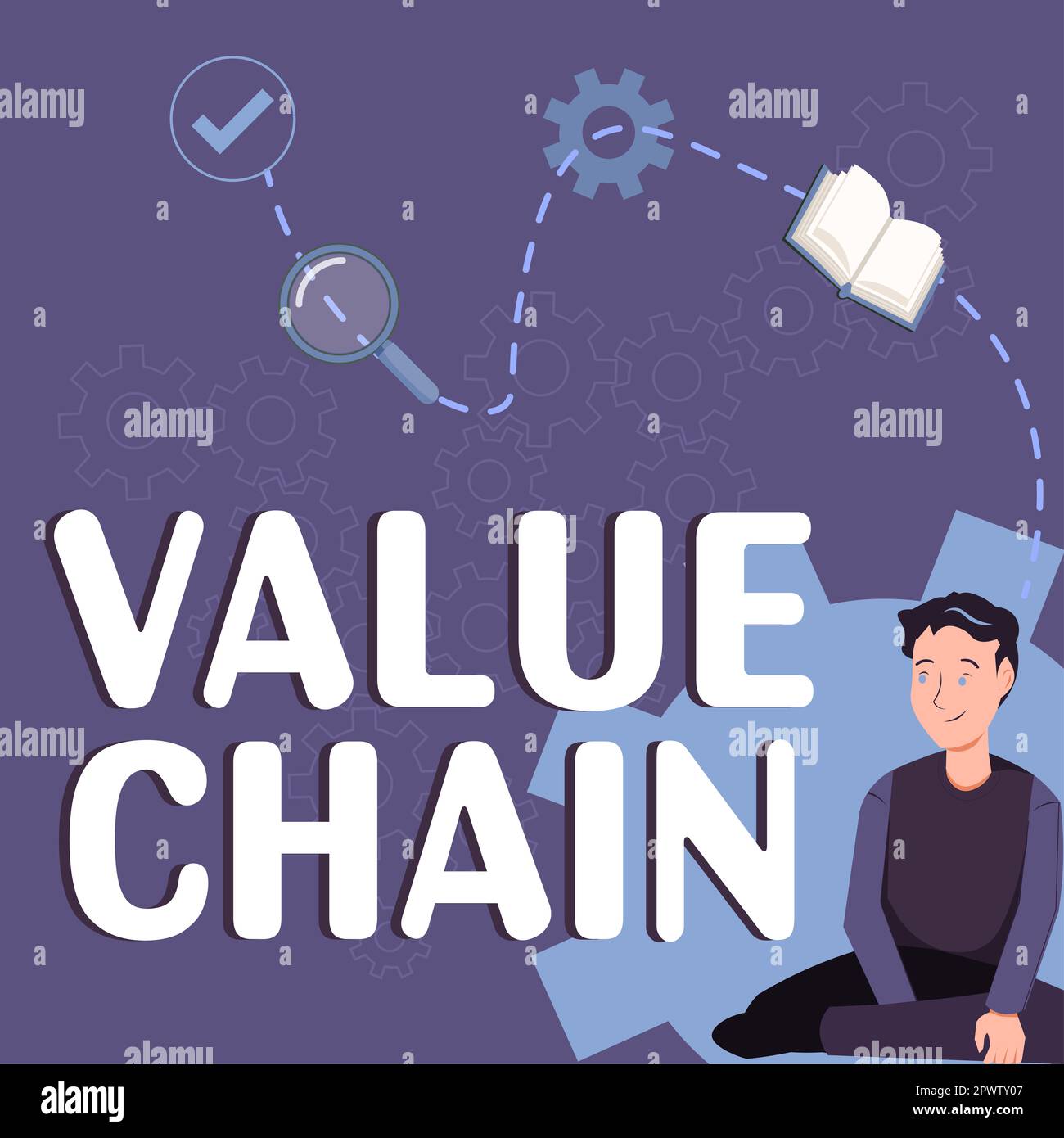 Text showing inspiration Value Chain, Word for Business manufacturing ...