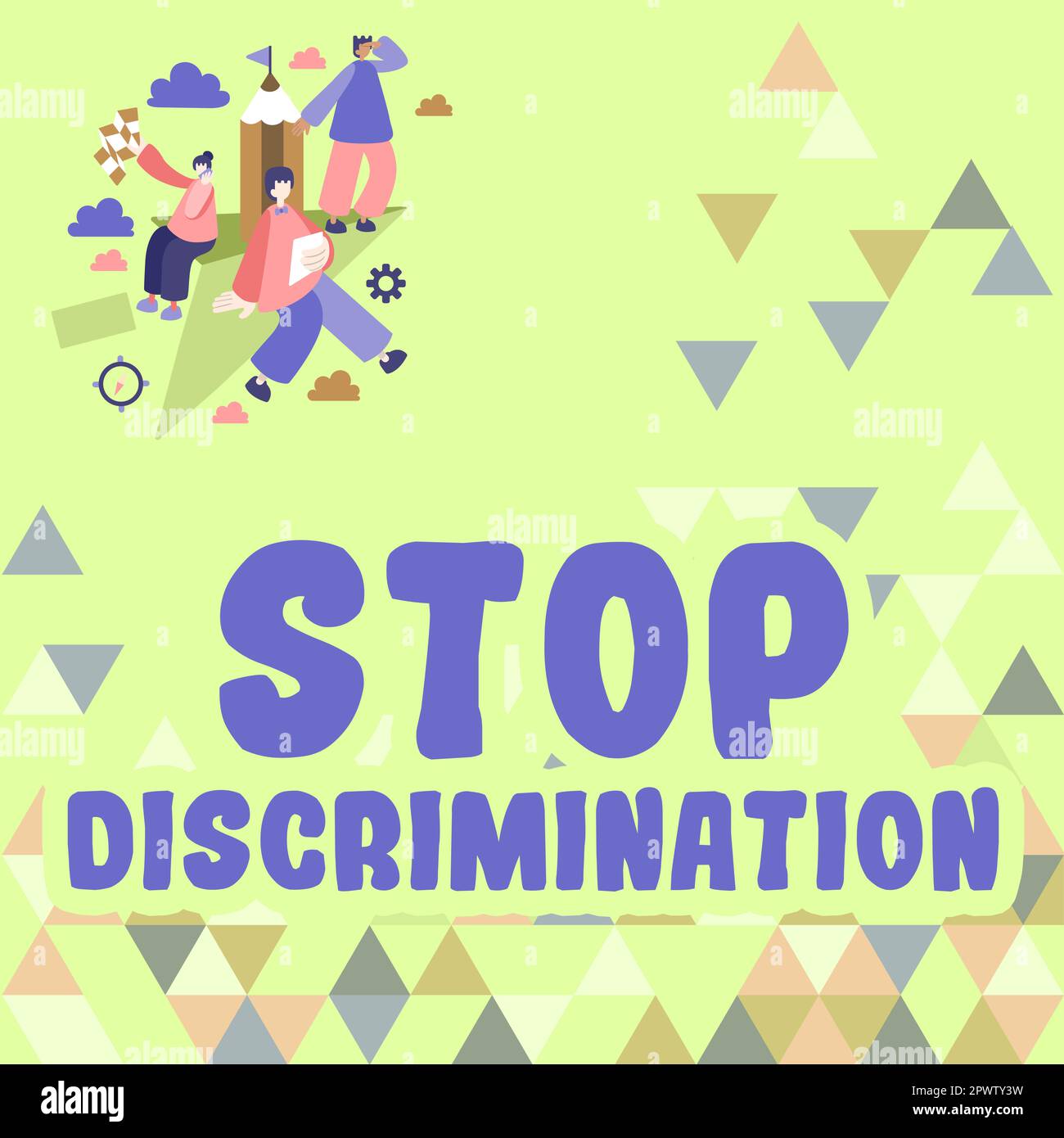 Inspiration showing sign Stop Discrimination, Internet Concept Prevent ...