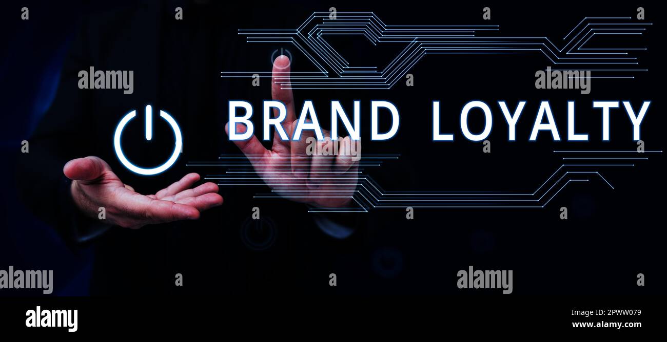 Text caption presenting Brand Loyalty, Business concept Repeat Purchase ...