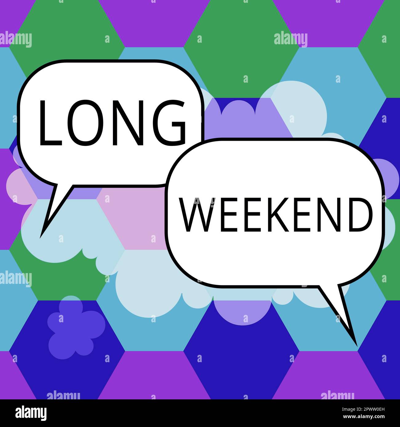 Conceptual caption Long Weekend, Word Written on prolonged vacation ...