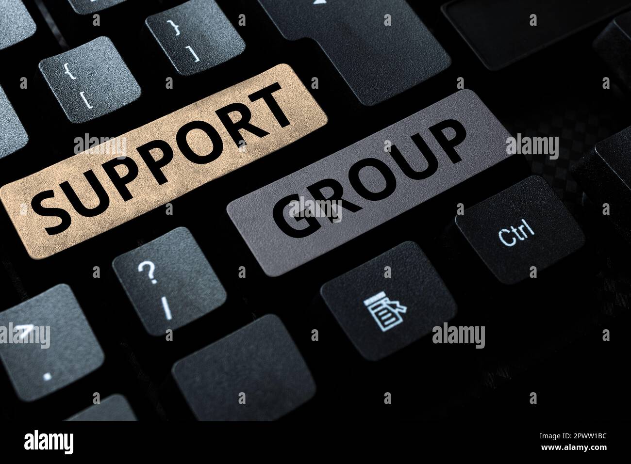 Conceptual caption Support Group, Word for number of people involved in ...