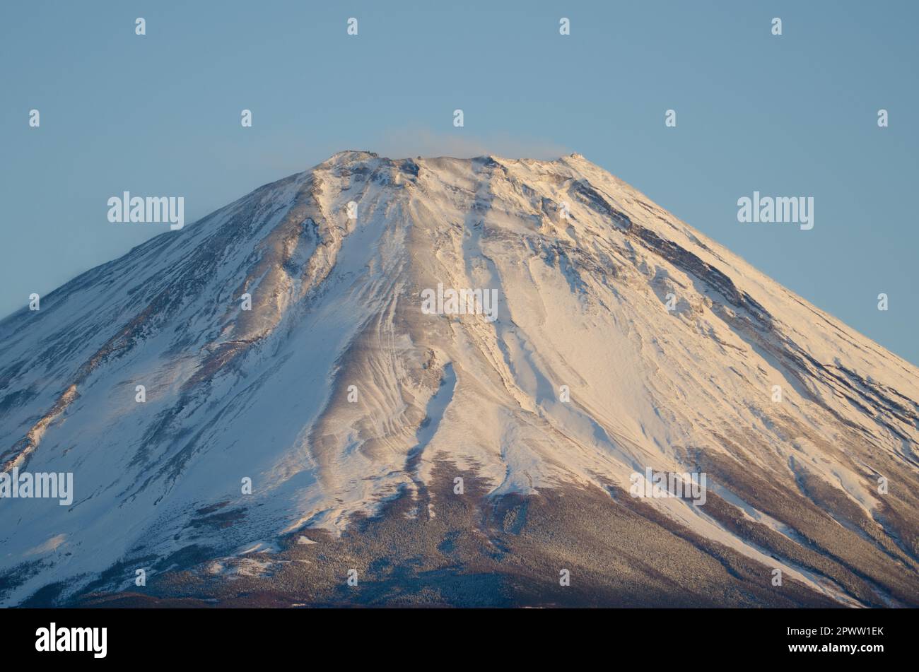Mount Fuji covered by snow. Fuji-Hakone-Izu National Park. Honshu ...
