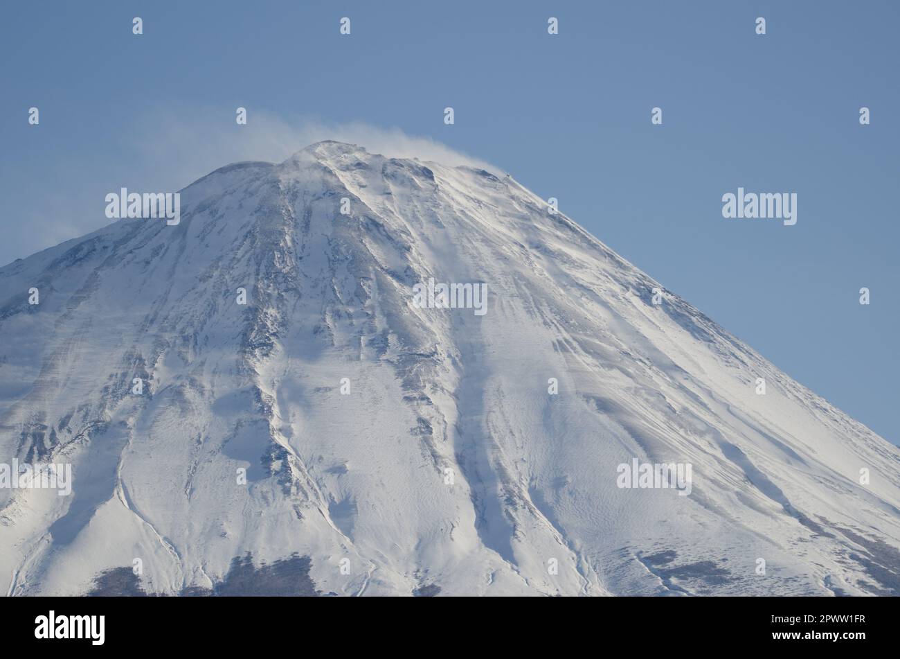 Mount Fuji covered by snow. Fuji-Hakone-Izu National Park. Honshu ...
