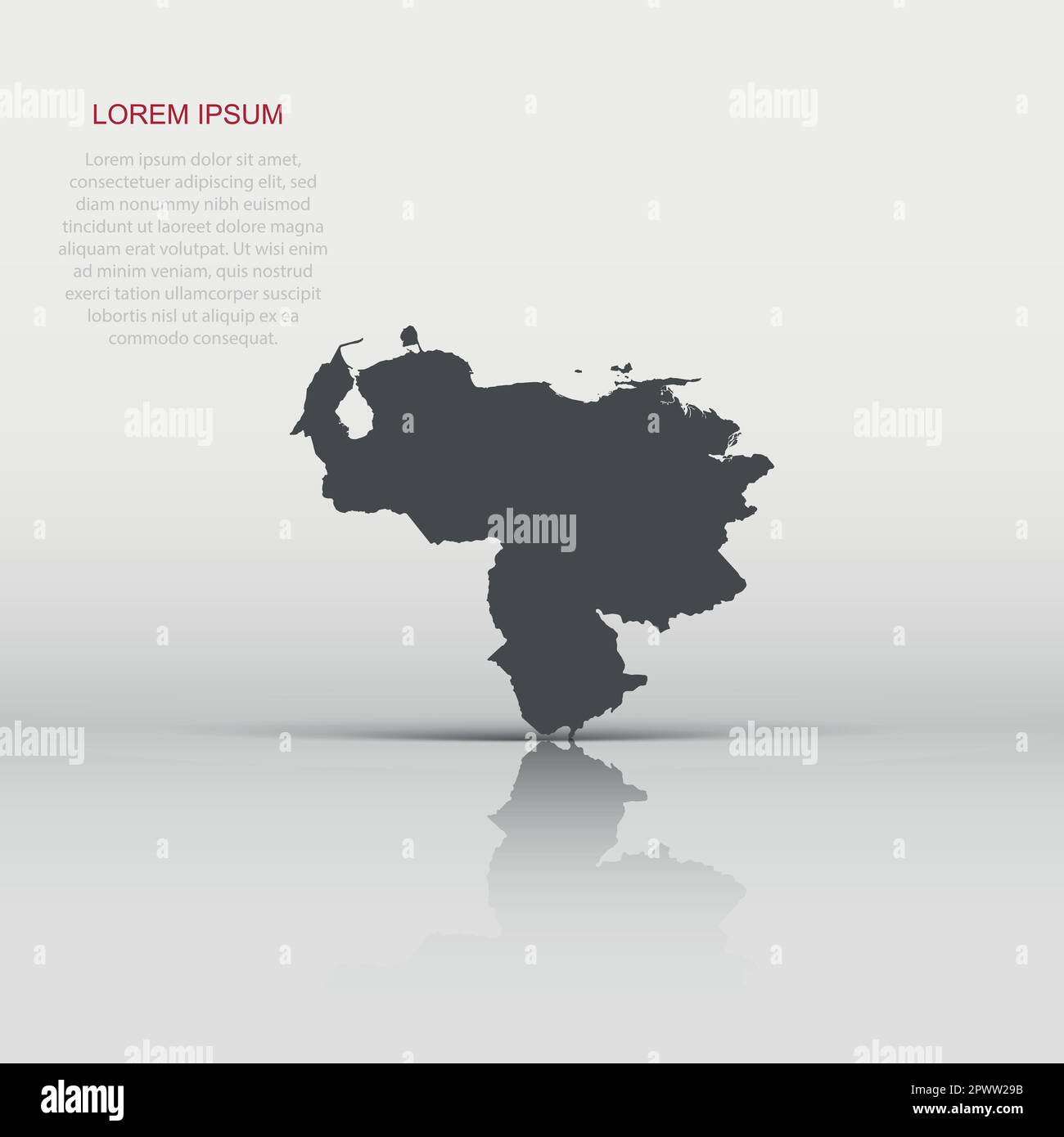 Vector Venezuela map icon in flat style. Venezuela sign illustration ...