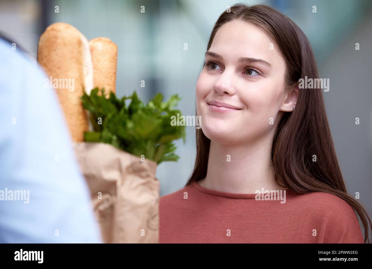Happy customer receiving grocery hi-res stock photography and images ...