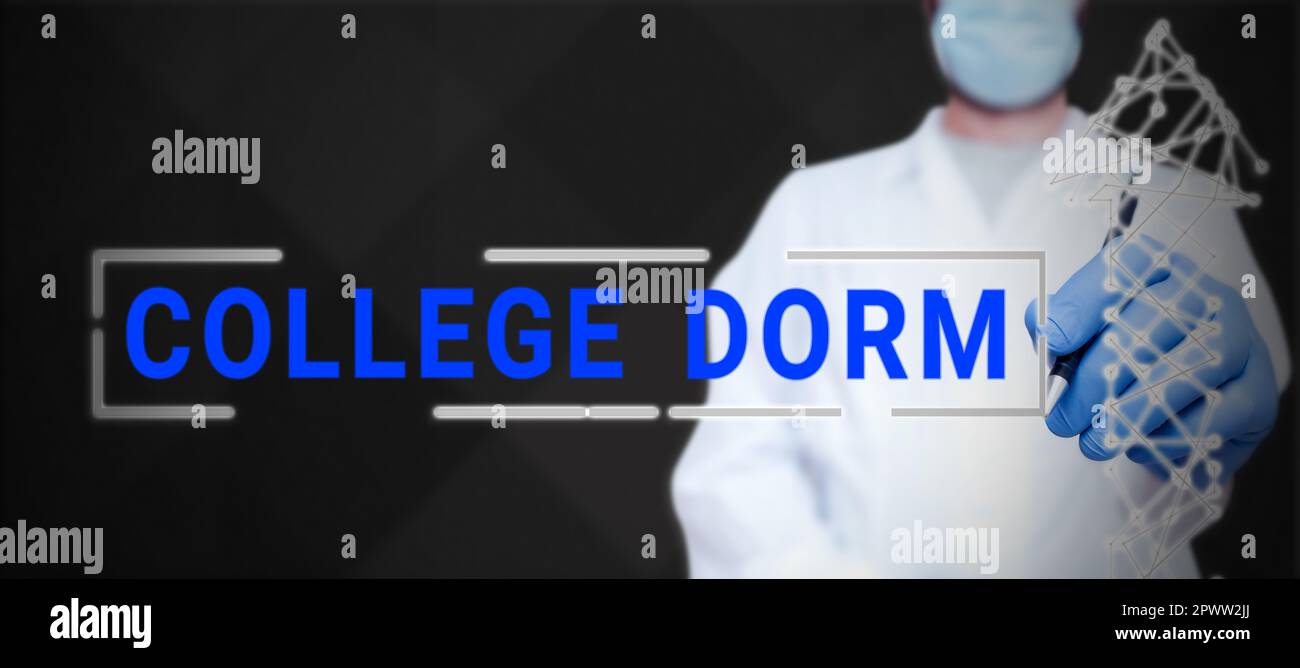 Conceptual caption College Dorm, Concept meaning residence hall ...