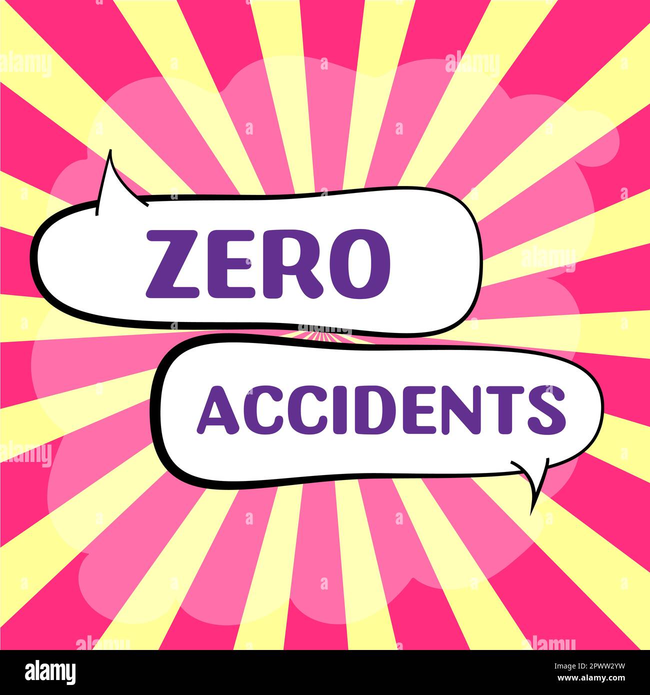 Sign displaying Zero Accidents, Internet Concept important strategy for ...
