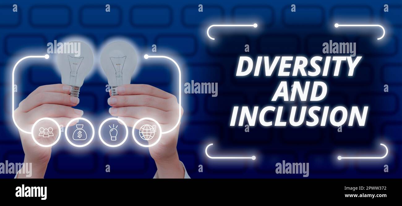 Conceptual display Diversity And Inclusion, Concept meaning range human ...