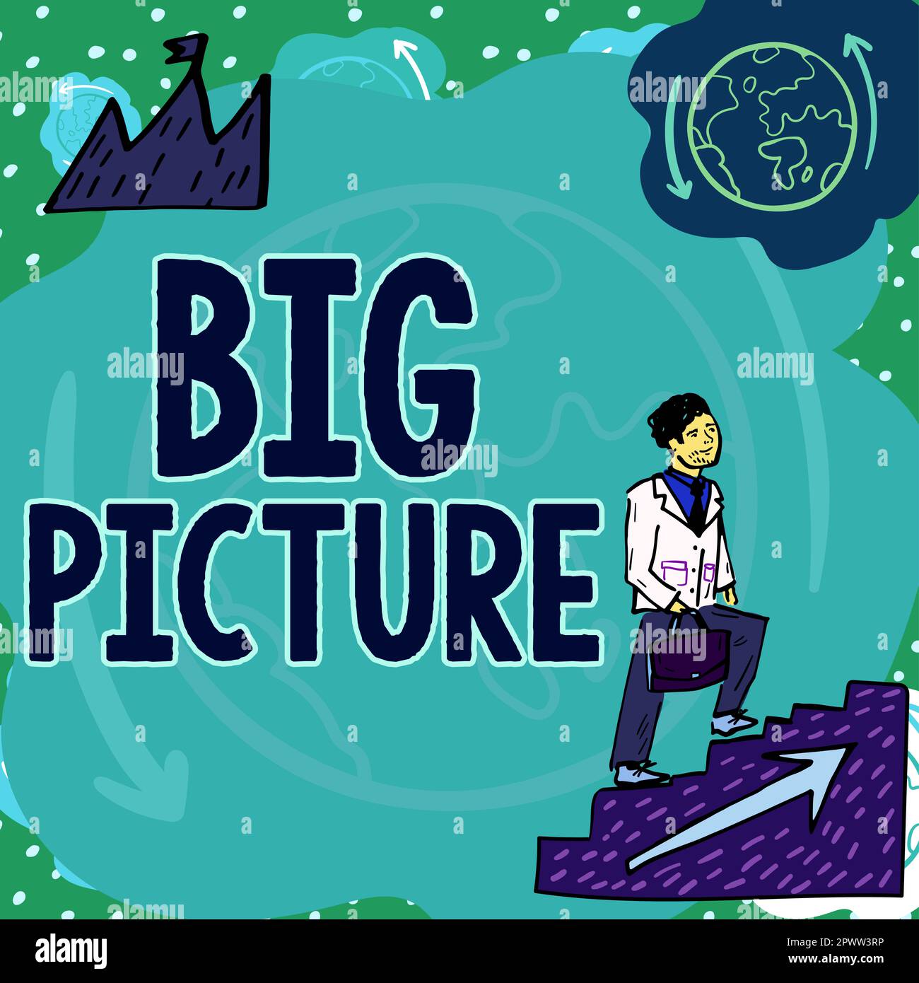 Sign displaying Big Picture, Concept meaning most important facts about ...