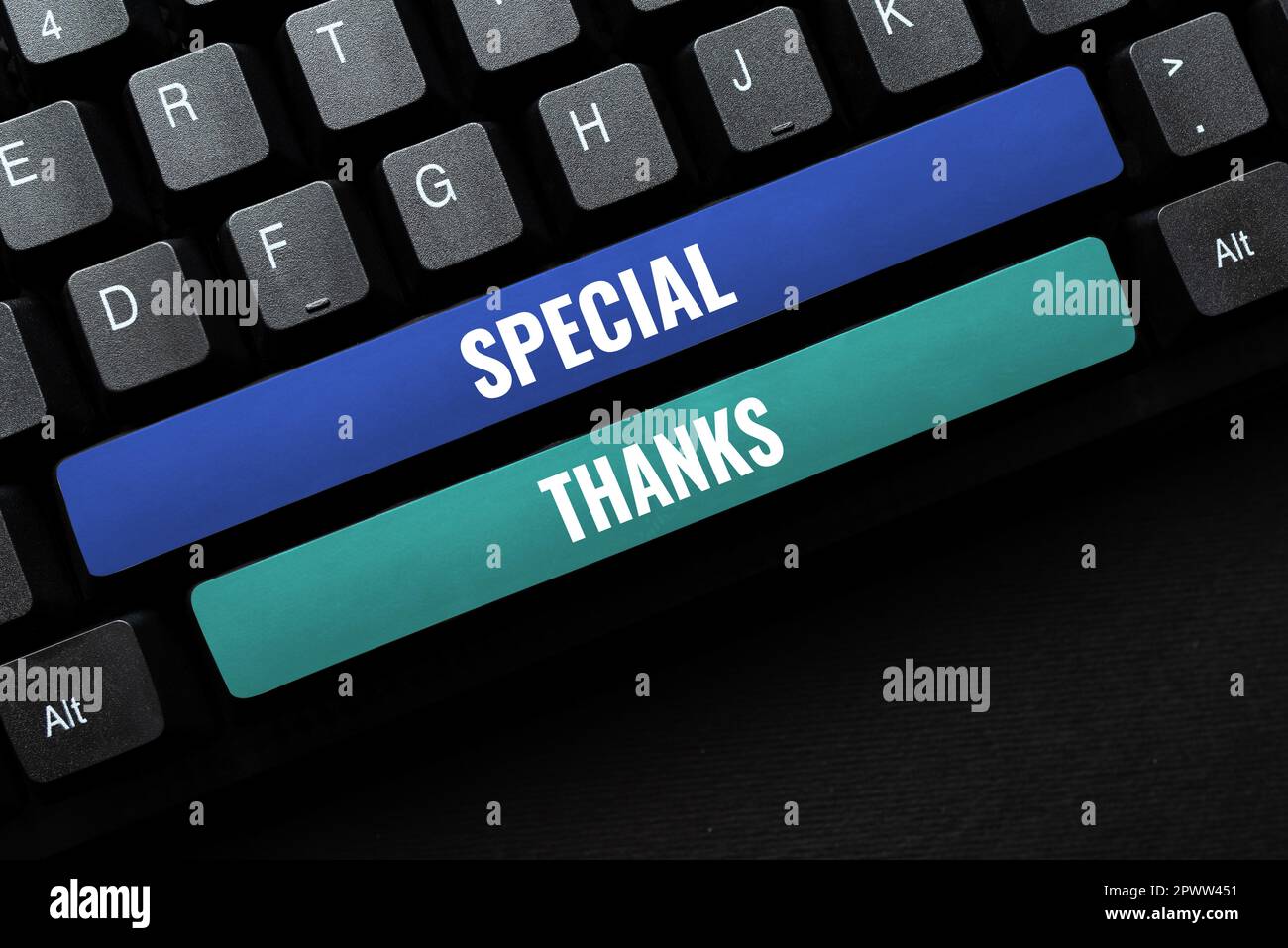 Hand writing sign Special Thanks, Business concept expression of ...