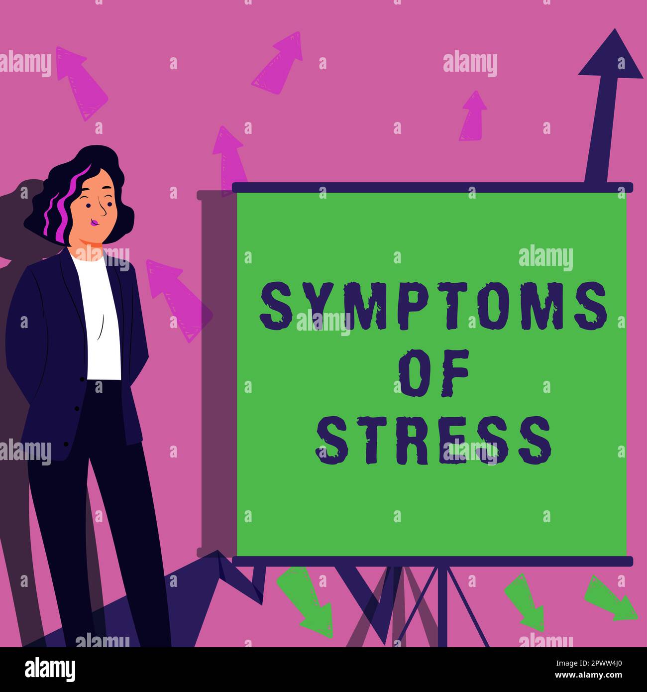 Hand writing sign Symptoms Of Stress, Internet Concept serving as ...