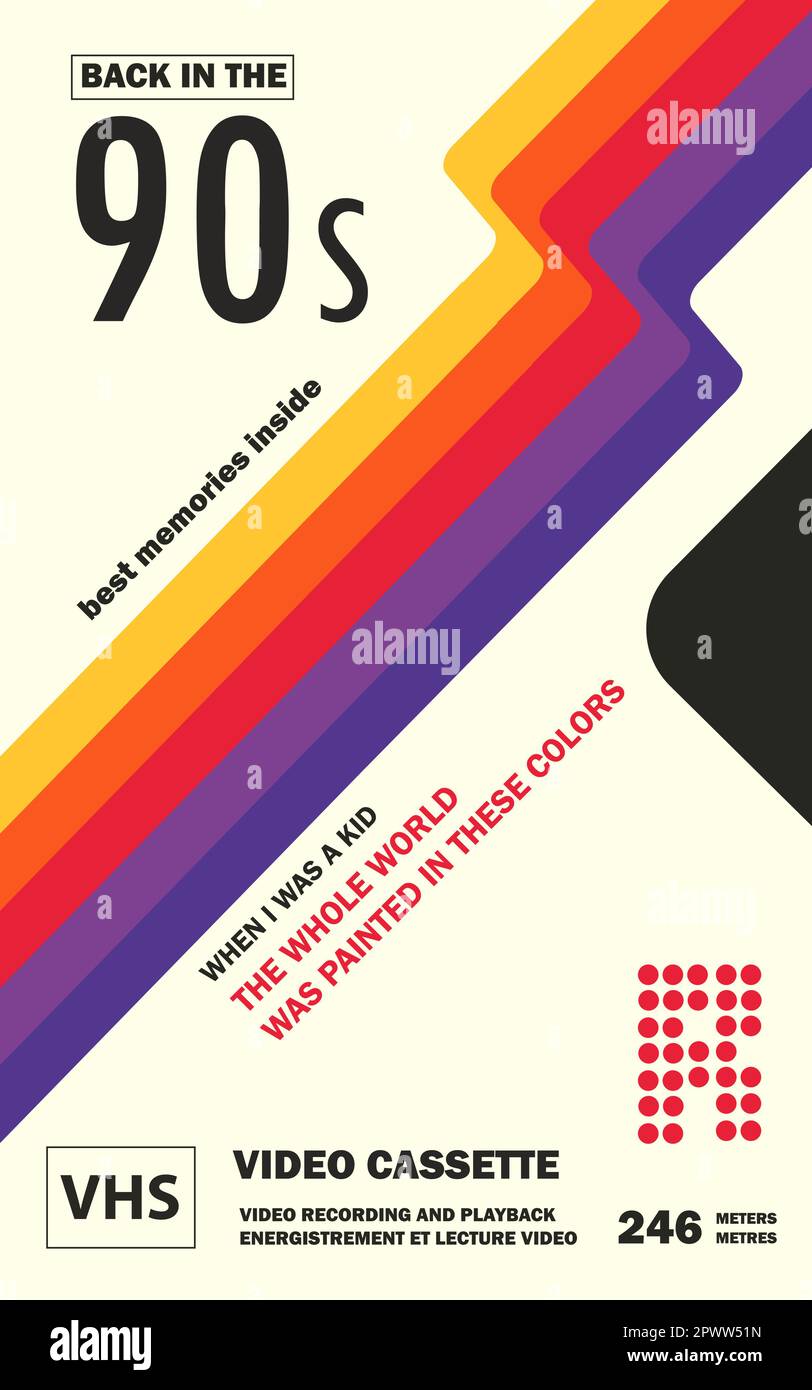 Old video cassette background. Old school and back to 90s concept ...