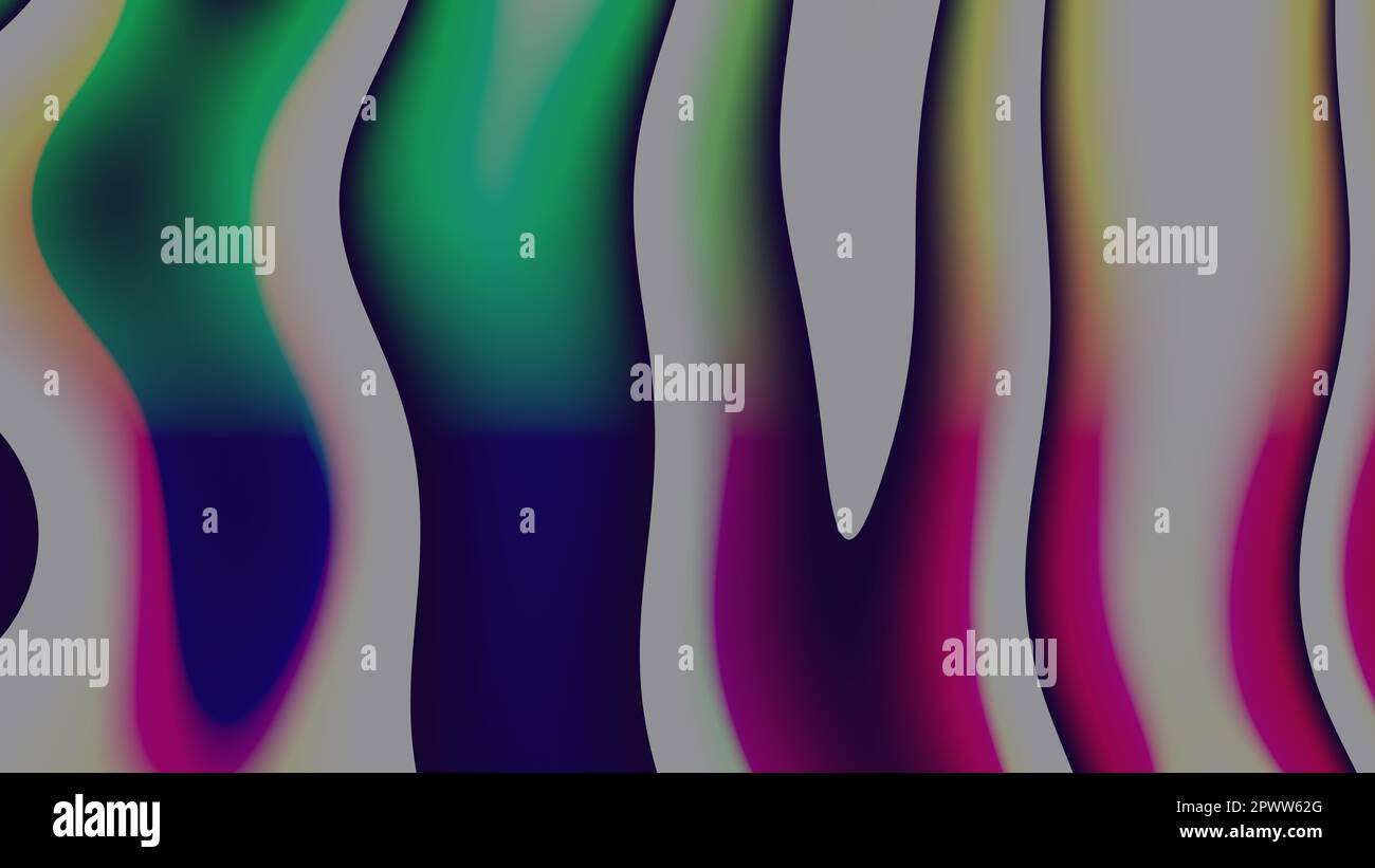 Curve shape. Vintage color gradient animation background. 3D render ...