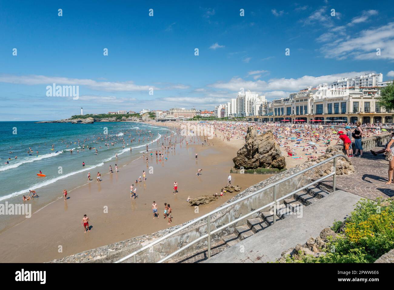 Biarritz beach big hi-res stock photography and images - Alamy