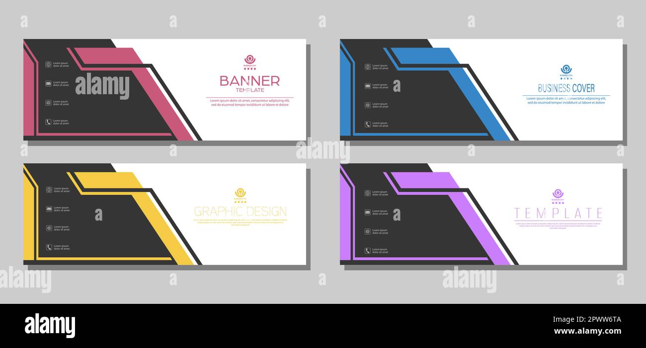 The layout of the banner, cover, poster, poster. A set of geometric ...