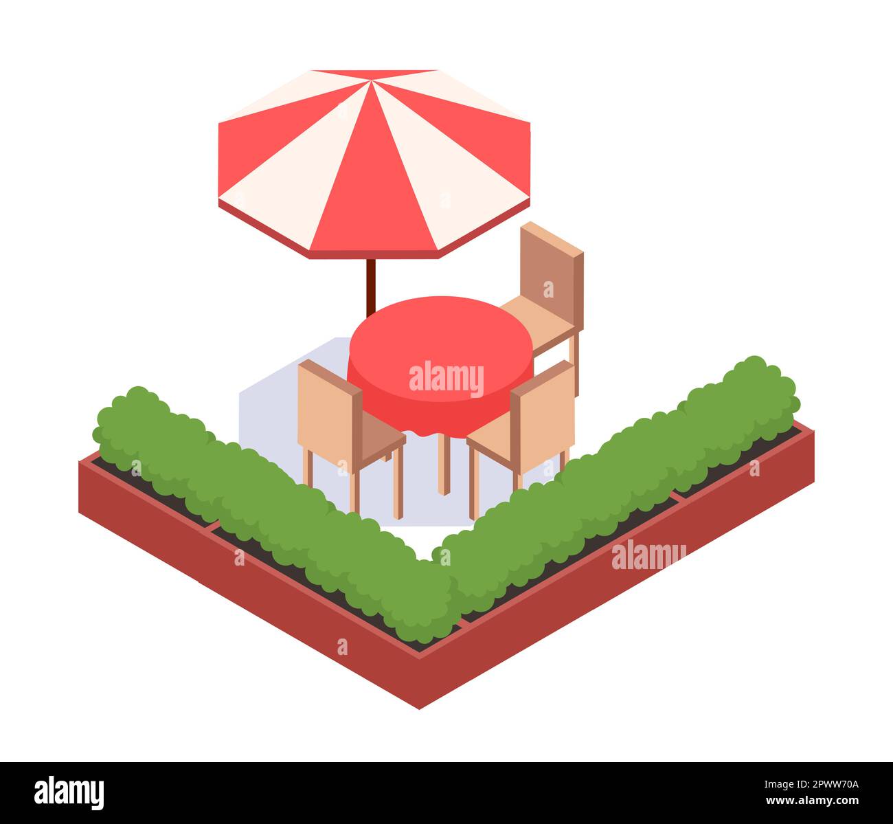 Isometric cafe table Stock Vector Image & Art - Alamy