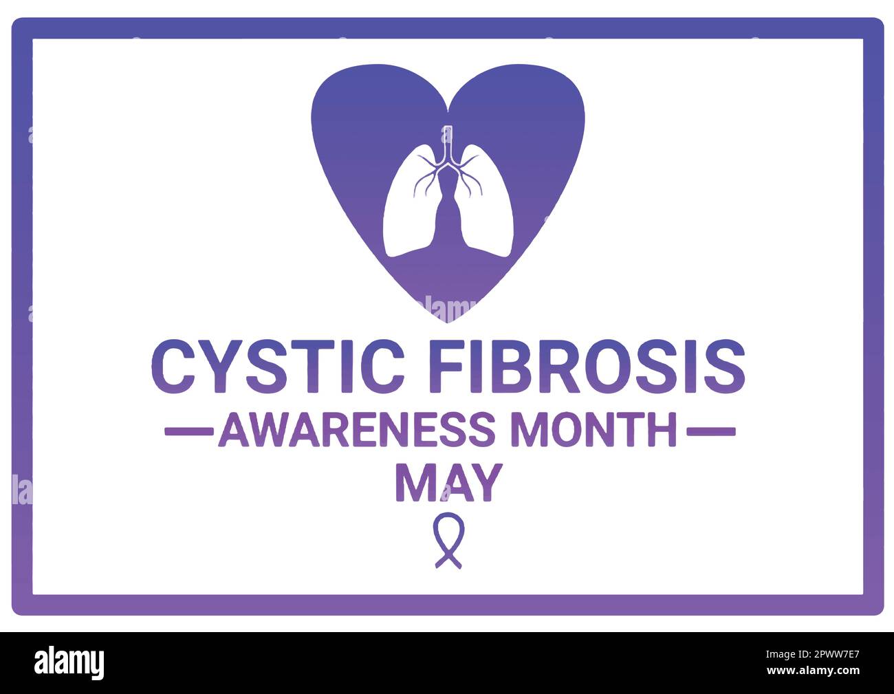 Cystic Fibrosis Awareness Month In May Illustration Web Banner For