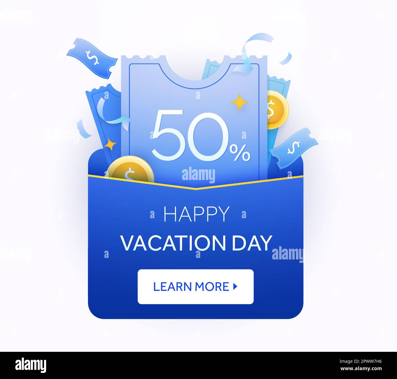 Envelope with paper vouchers. Loyalty program and bonuses.Winner prize ...