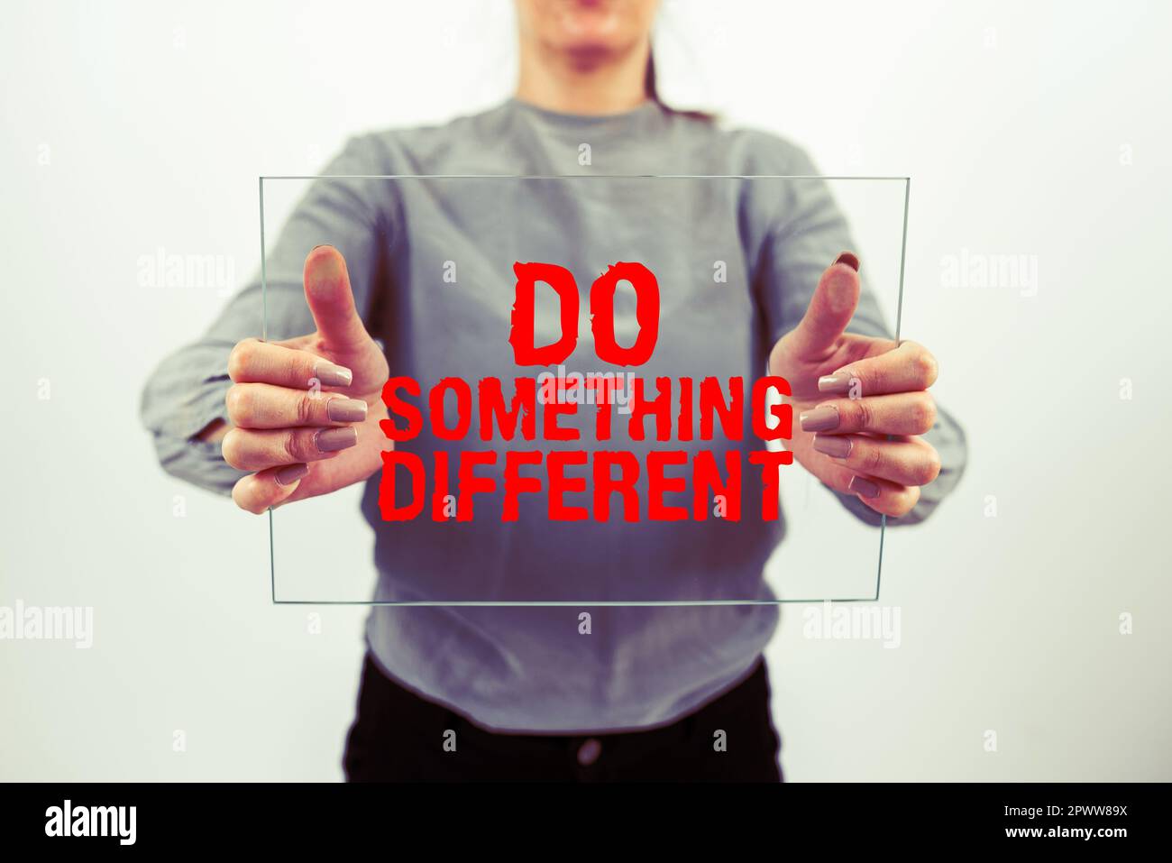 Inspiration showing sign Do Something Different, Conceptual photo be ...