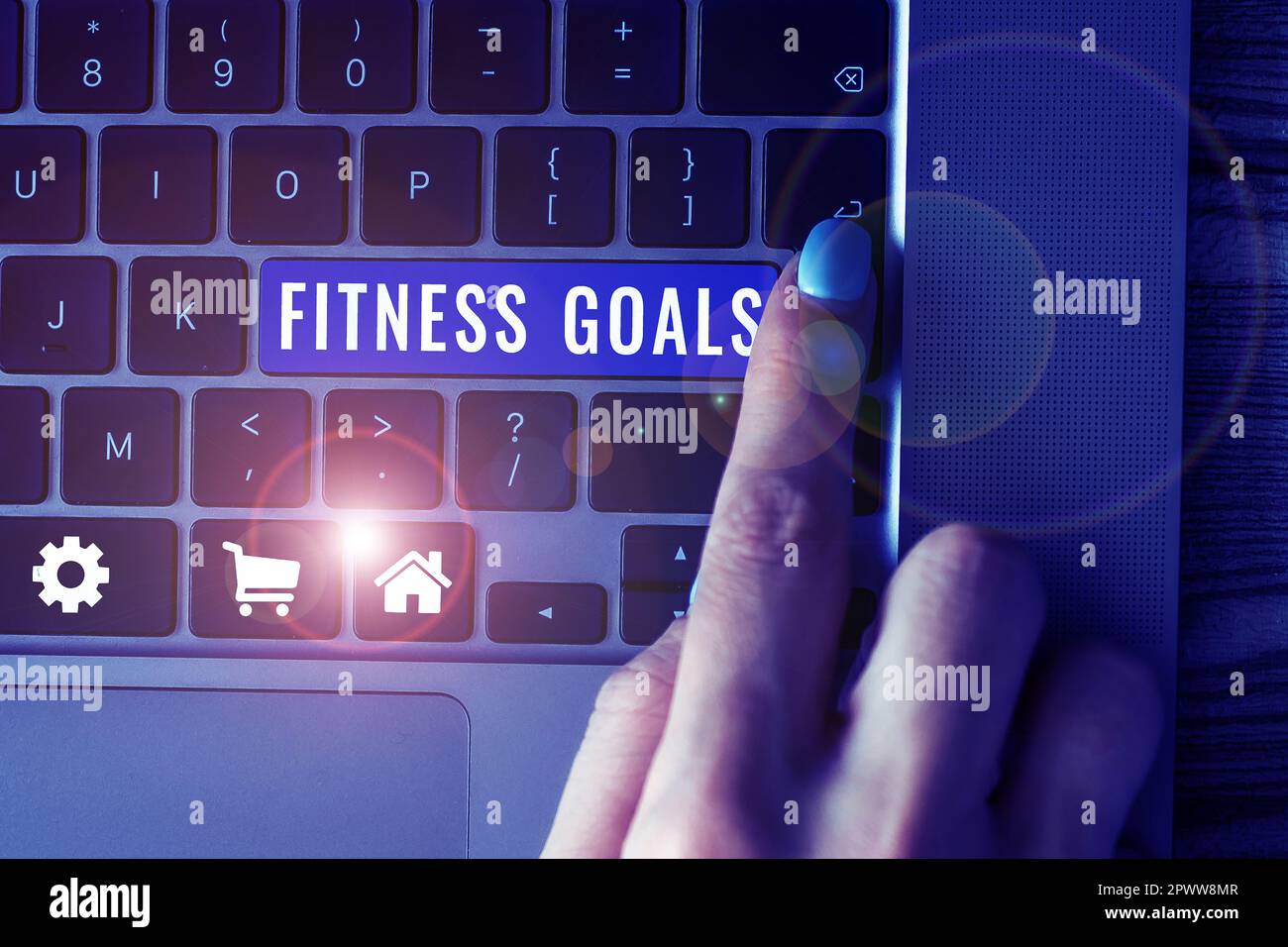 Handwriting text Fitness Goals, Business concept Loose fat Build muscle ...