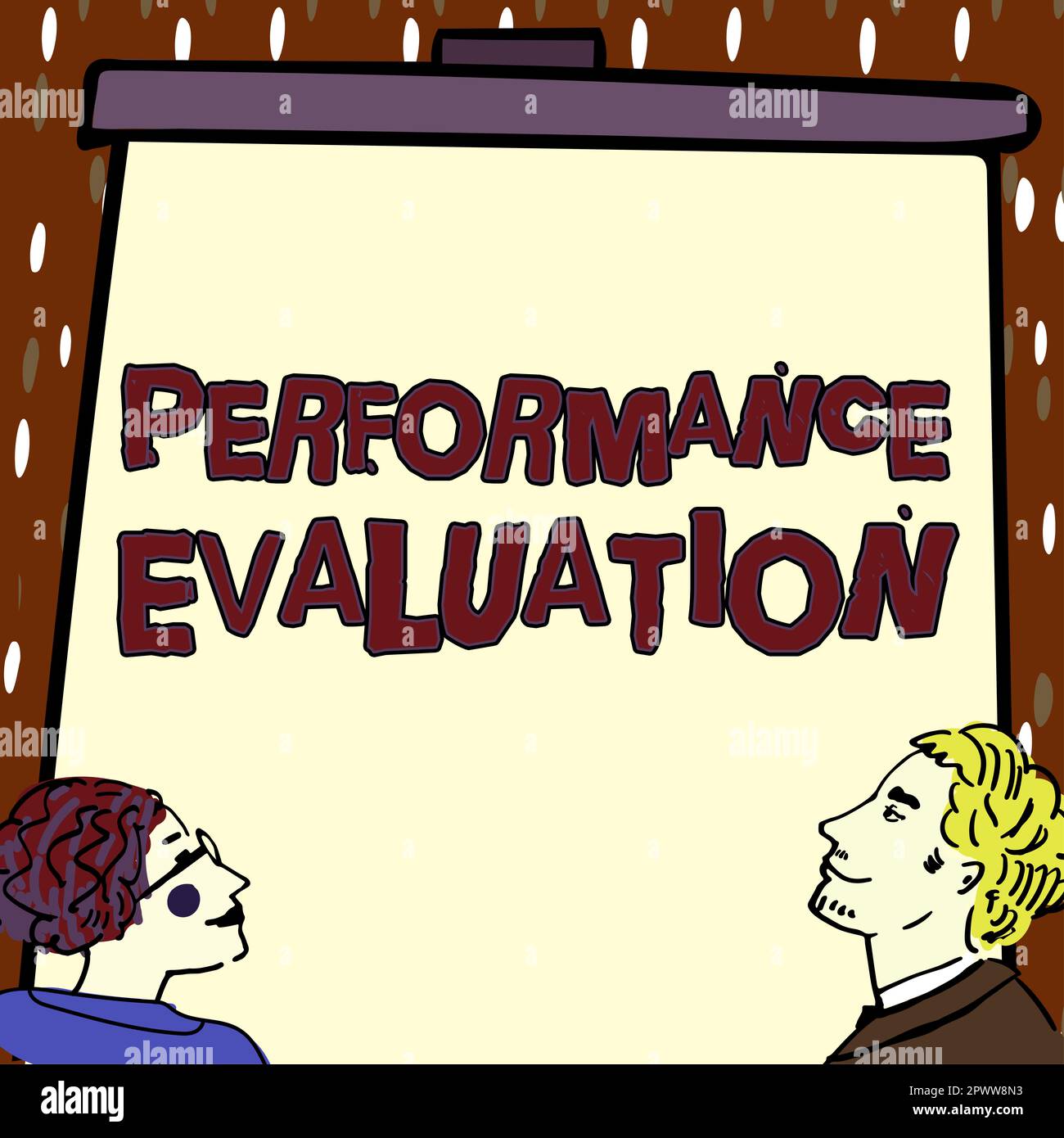 Text sign showing Performance Evaluation, Concept meaning the development and action planning of ...