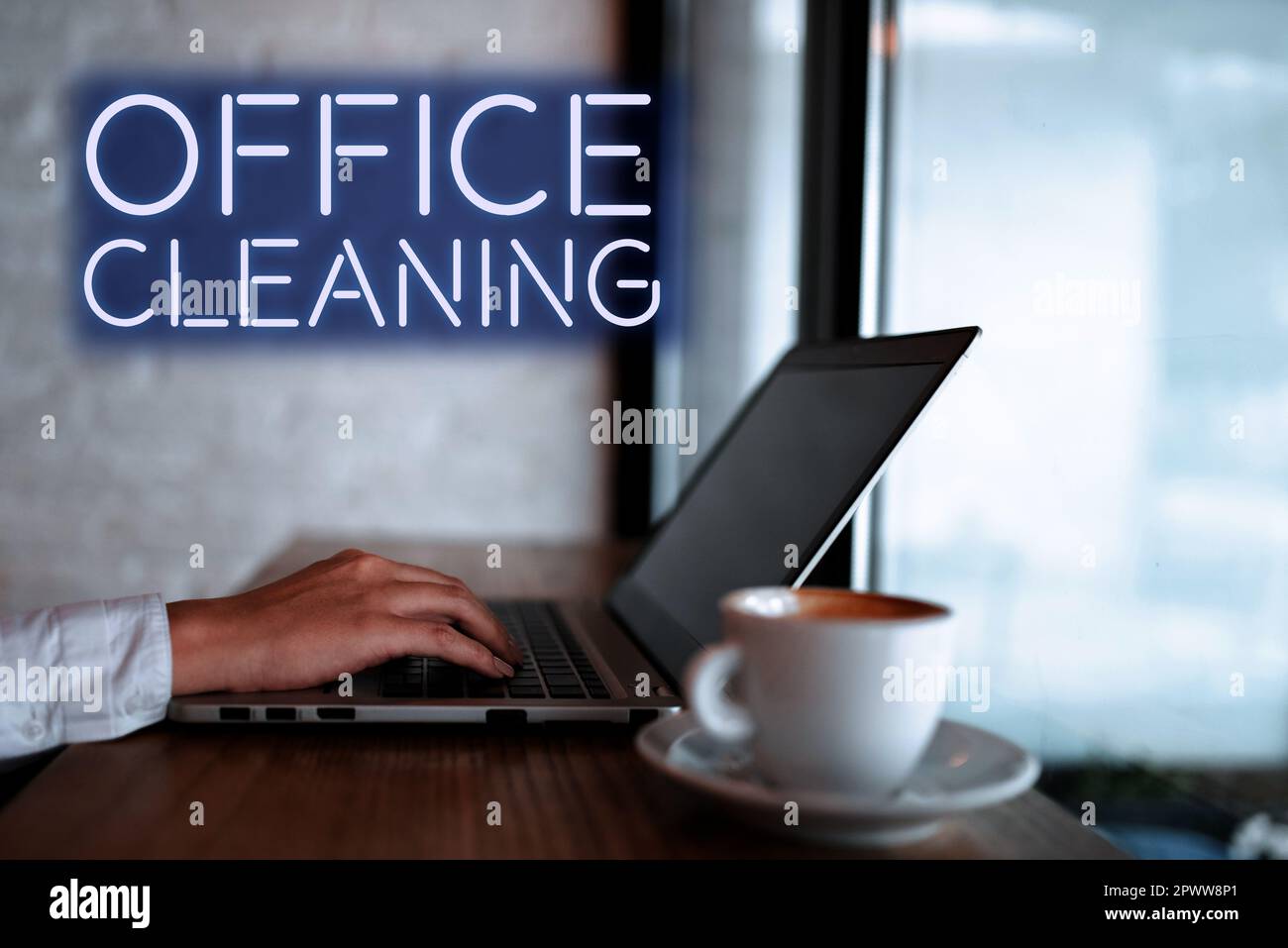 Writing displaying text Office Cleaning, Business idea the action or ...