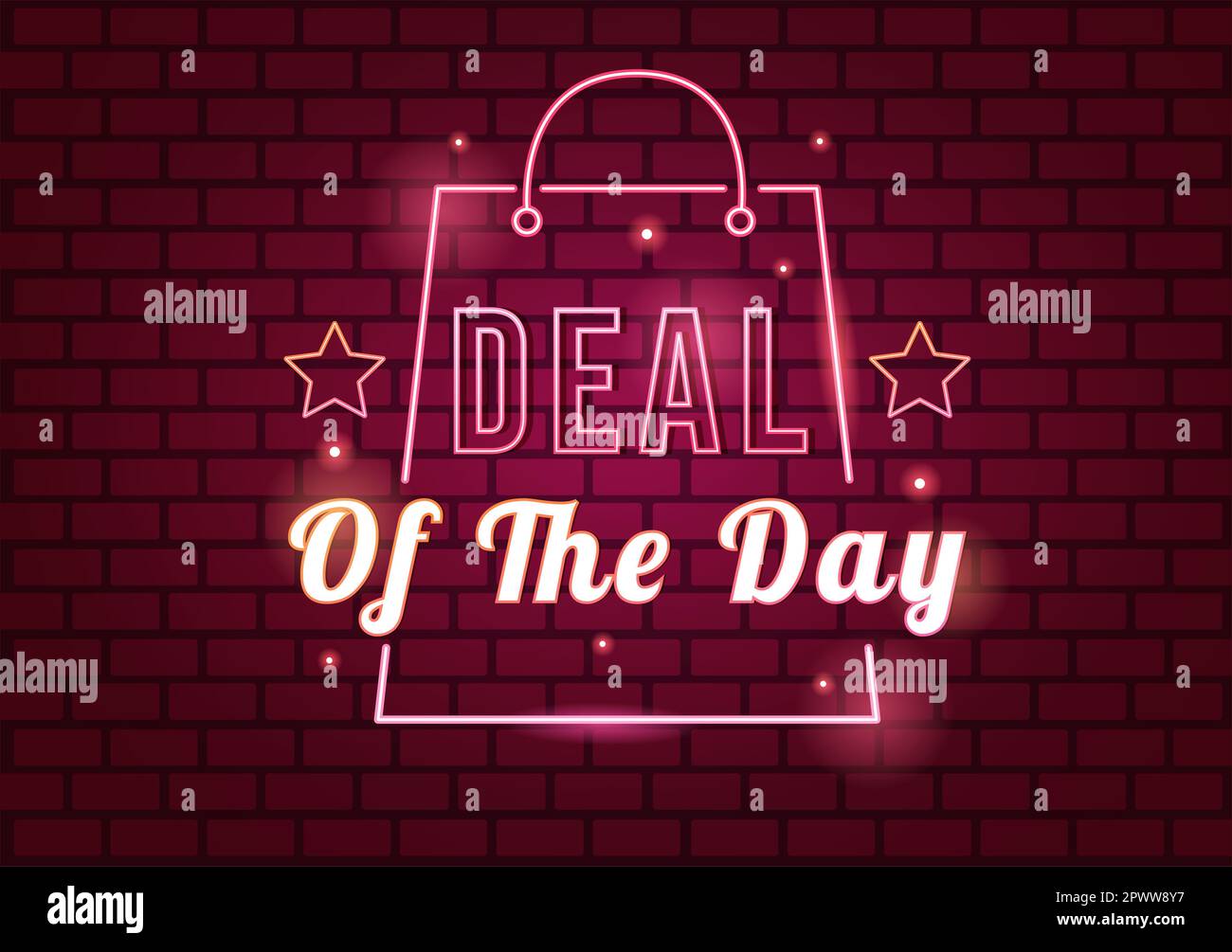 Daily Deals of The Day with Decorative Lettering Text Style for Poster ...