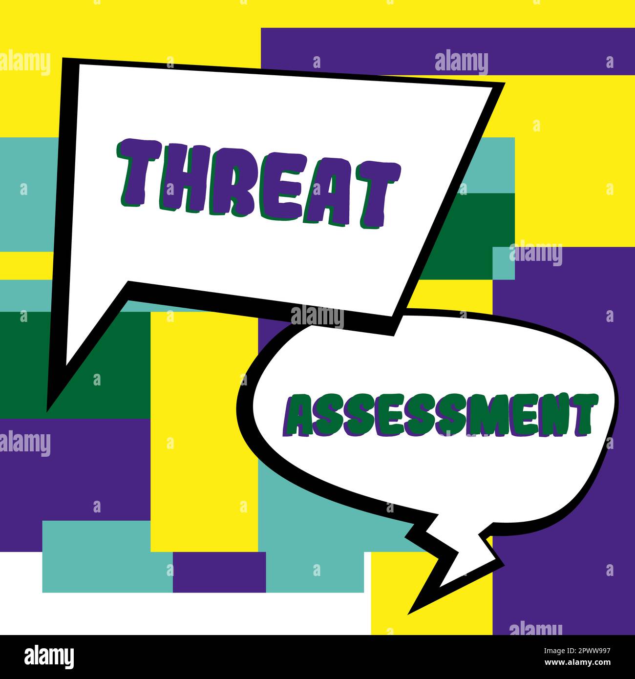 Hand writing sign Threat Assessment, Word Written on determining the ...