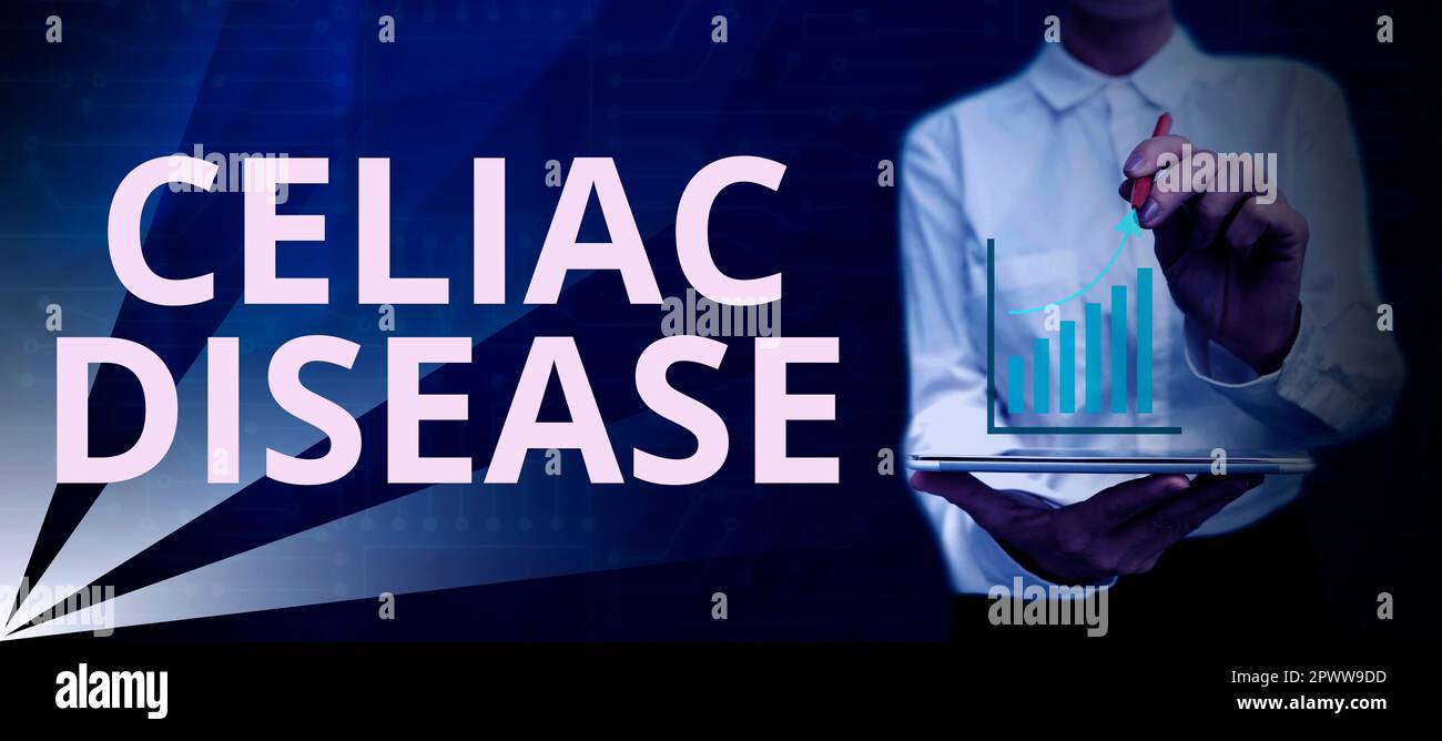 Sign displaying Celiac Disease, Conceptual photo Small intestine is ...