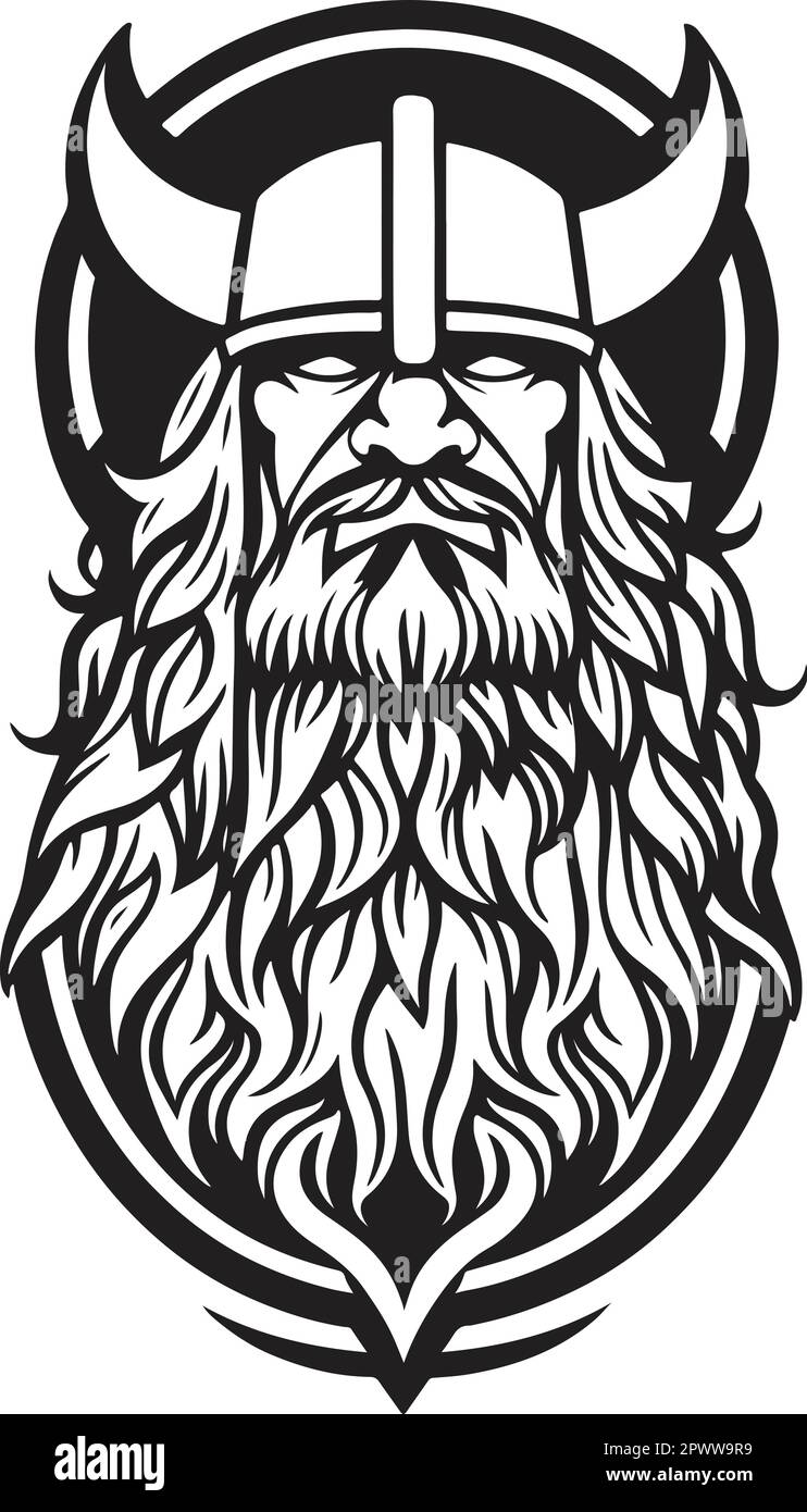 Gorgeous and powerful viking emblem art vector Stock Vector Image & Art ...