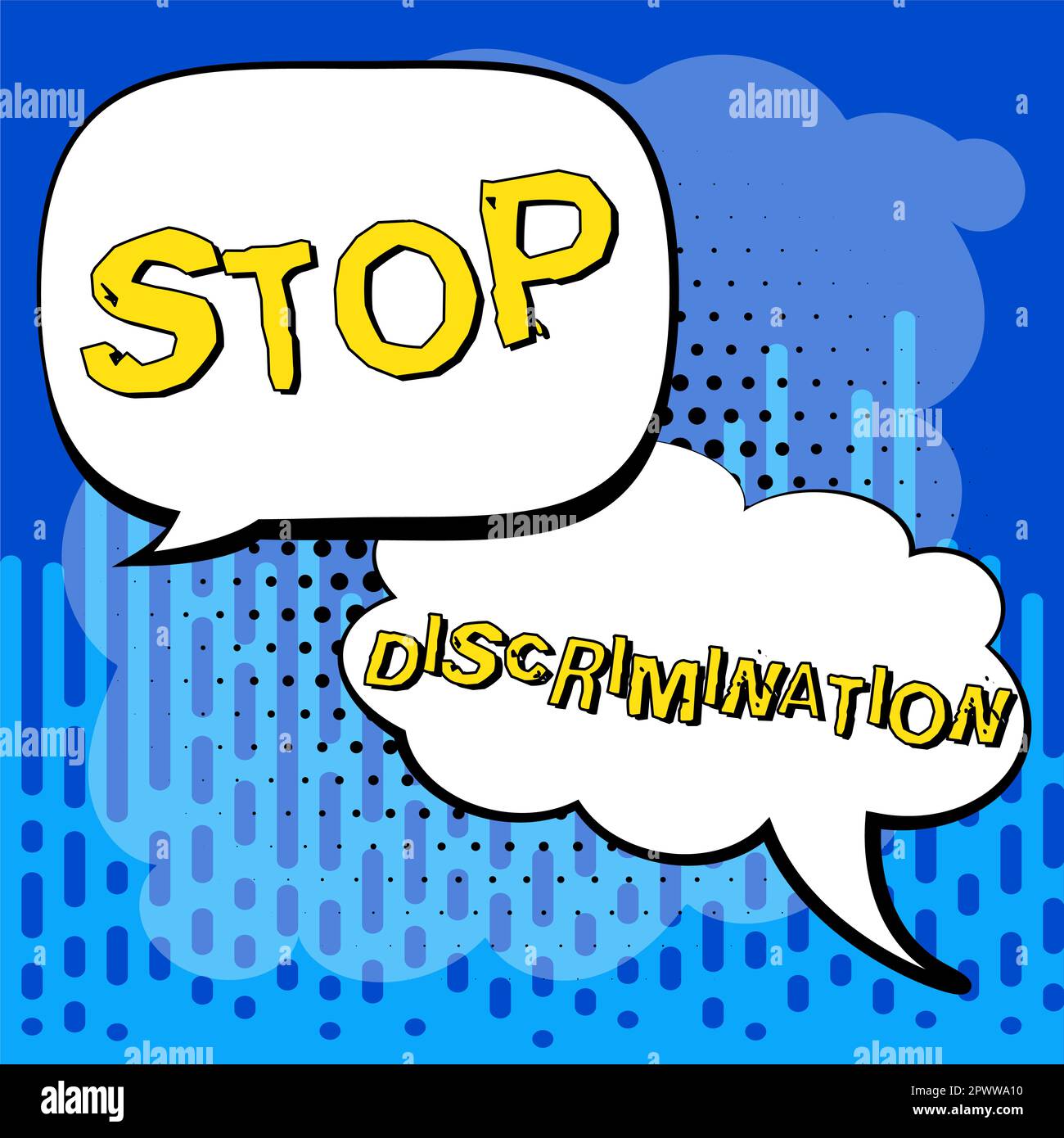 Sign displaying Stop Discrimination, Word for Prevent Illegal ...