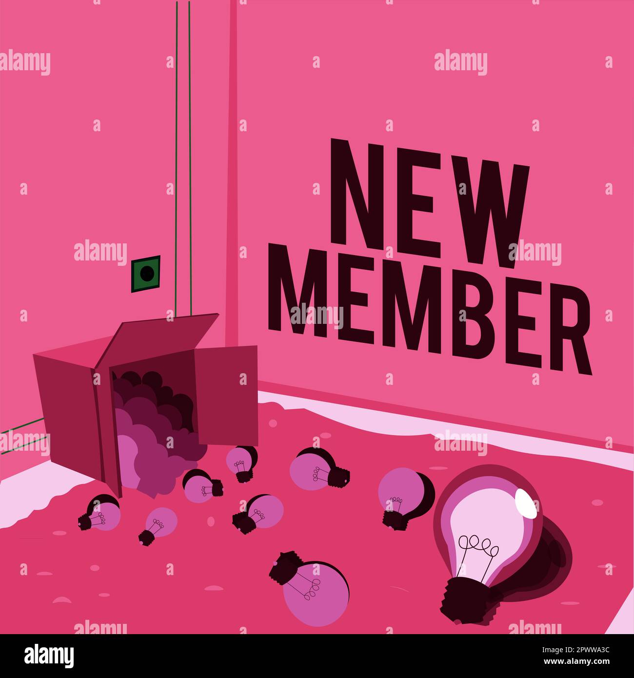 Sign displaying New Member, Business approach recruiting employee to ...