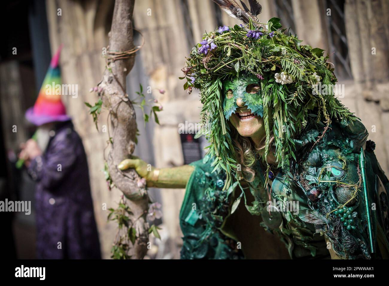 Glastonbury, UK. 1st May 2023. Beltane Celtic festival celebrations on ...