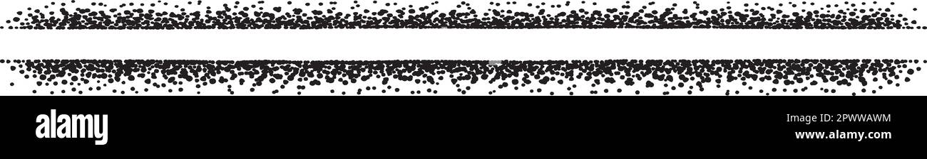 A border to use as a divider, made with messy and irregular black dots ...