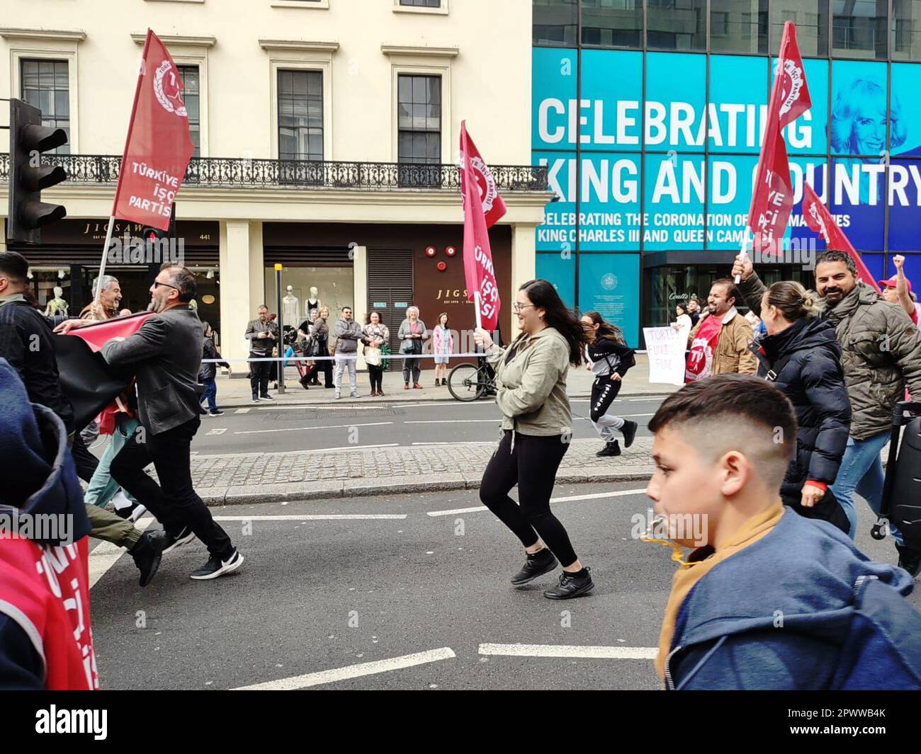 Trafalgar Square, London WC2N 5DS, United Kingdom. May 1, 2023. London ...