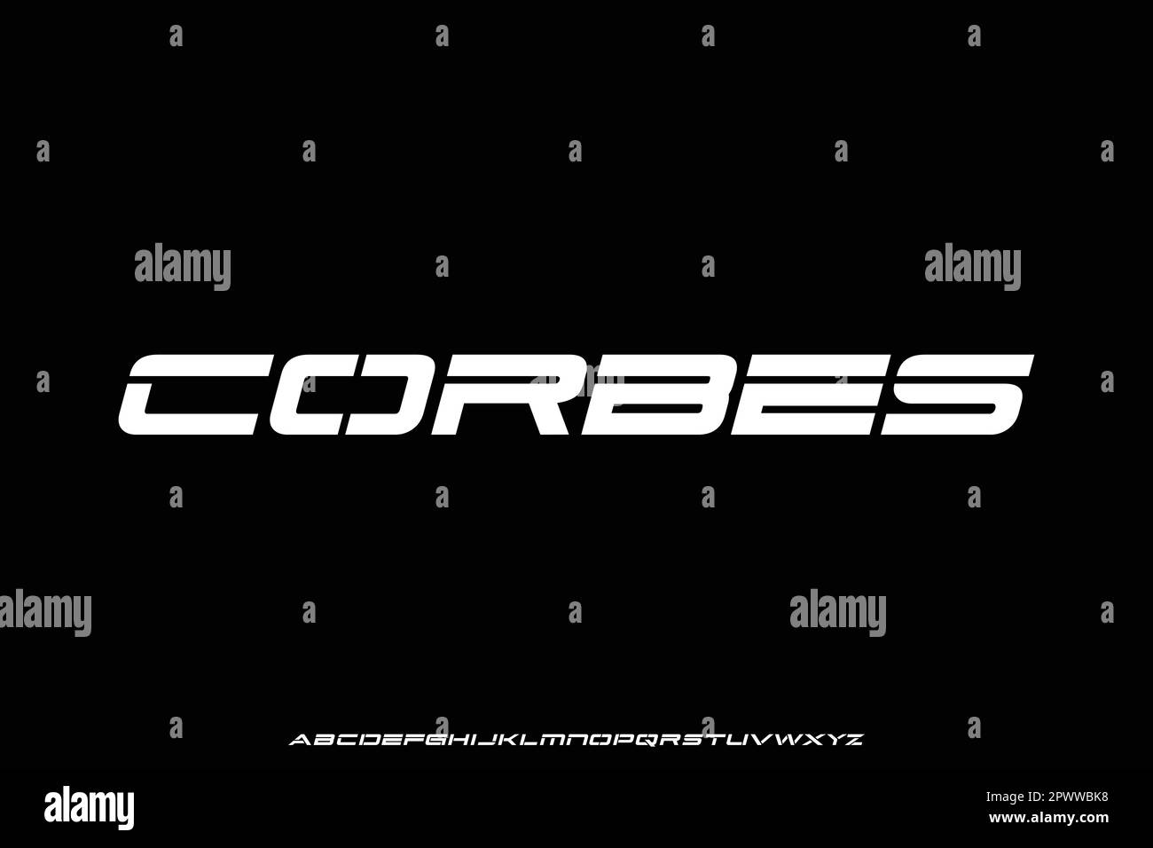 Modern slant futuristic display font vector Stock Vector Image & Art - Alamy