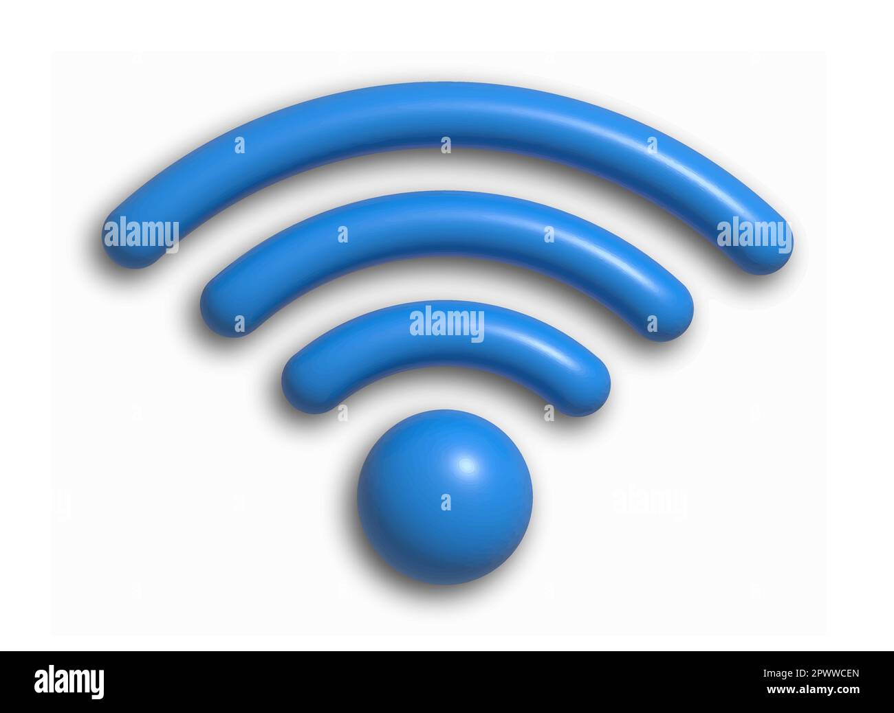 Three-dimensional Wi-Fi icon. 3d icons for websites, applications and ...