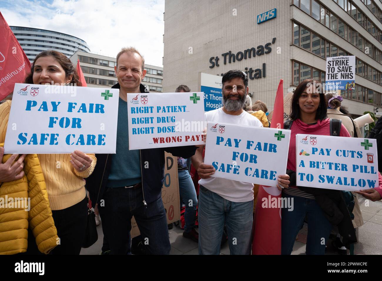 London, UK. 1 May, 2023. Striking nurses from the Royal College of ...